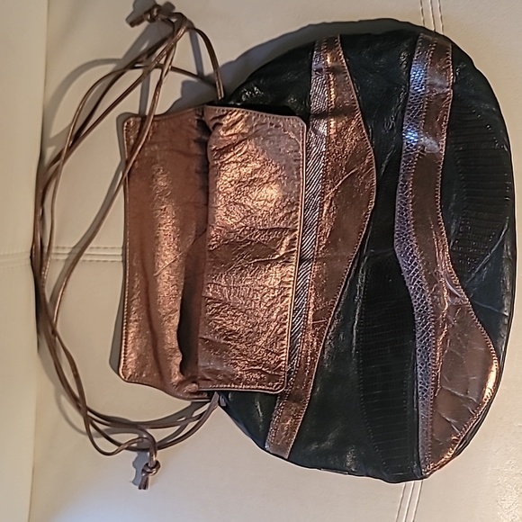 Carlos Falchi | Bags | Carlos Falchi Leather Patchwork String Bag | Poshmark